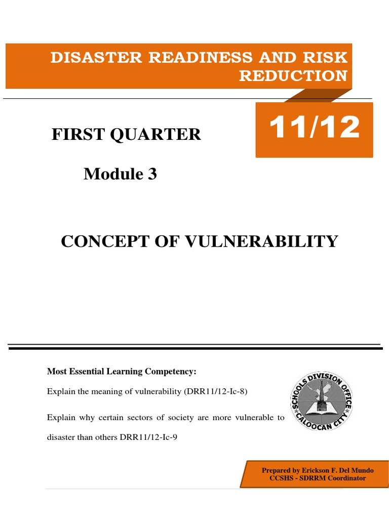 First Quarter: Disaster Readiness and Risk Reduction | PDF ...