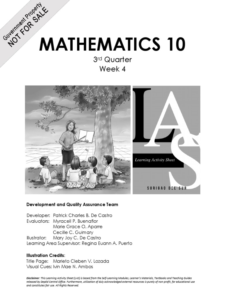 Mathematics10 q3 Week4 v4 | PDF | Permutation | Learning