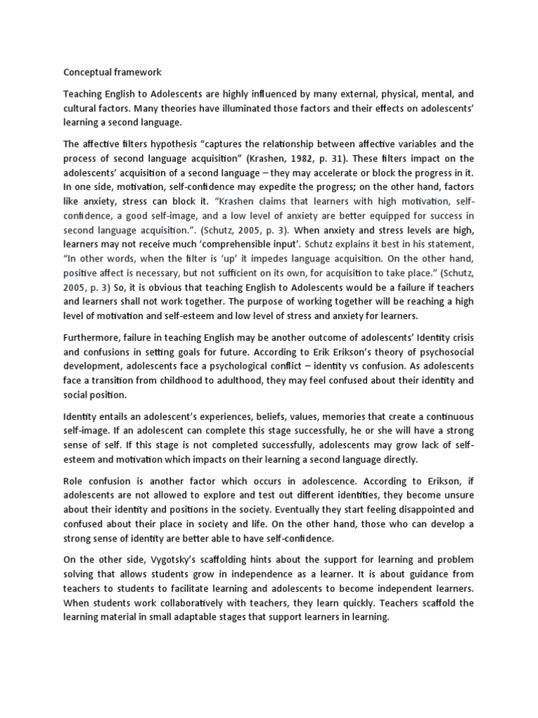Sample Conceptual Framework | PDF | Second Language Acquisition ...