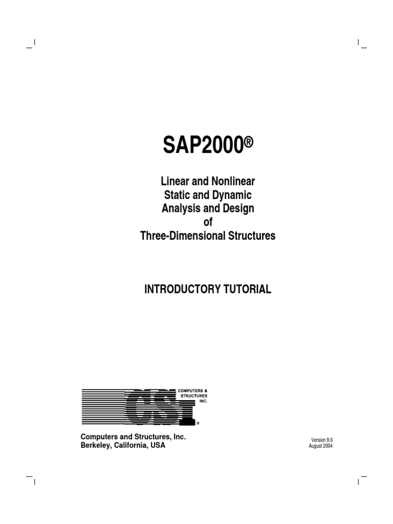 SAP2000 Linear and Nonlinear Static and | PDF | Menu (Computing) | Button (Computing)