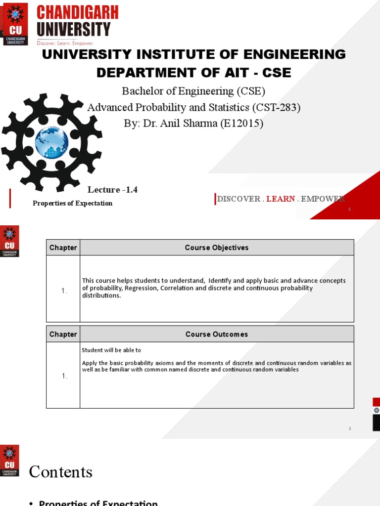 Lecture-4-Properties of Expectation | PDF | Probability Distribution ...