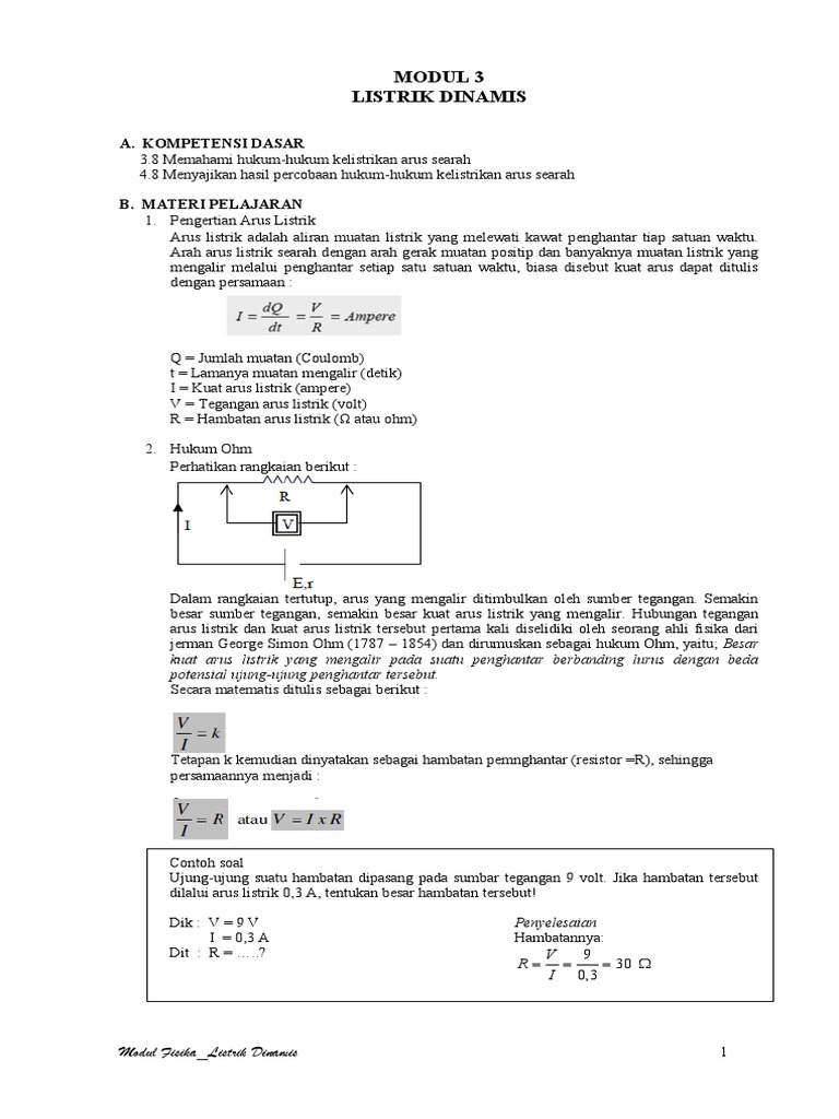 Modul Listrik Dinamis | PDF