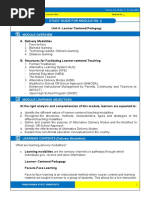 UNIT 3 - B - Learner-Centered Classrooms - Roles and Responsibilities 1. of Teachers 2. of ...