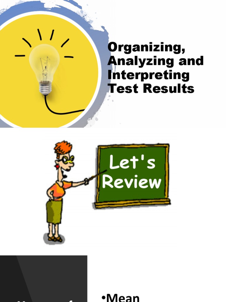 Organizing Analyzing and Interpreting Test Results | PDF | Statistical ...