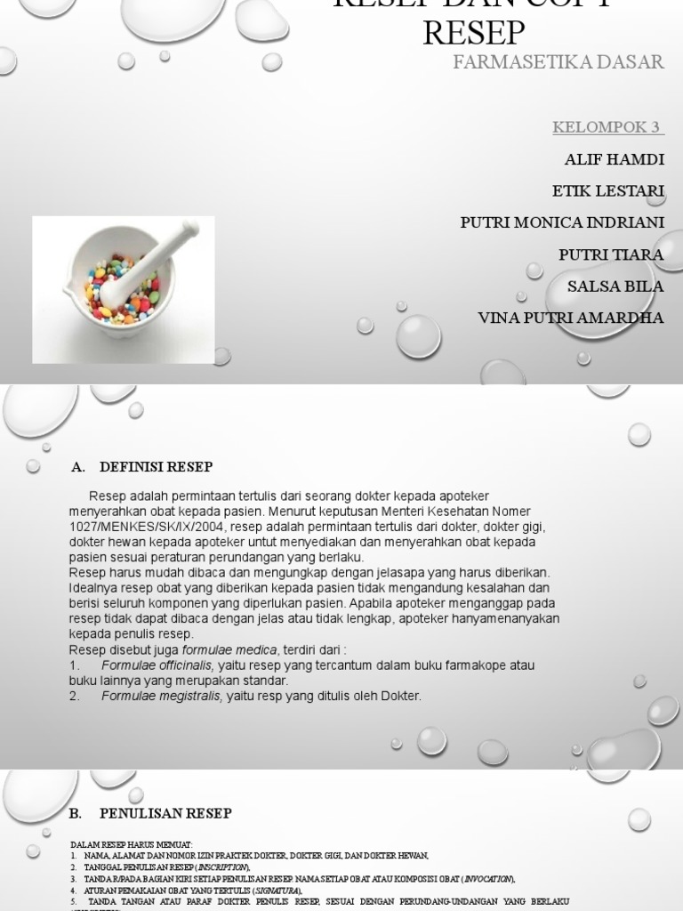 Resep & Copy Resep | PDF