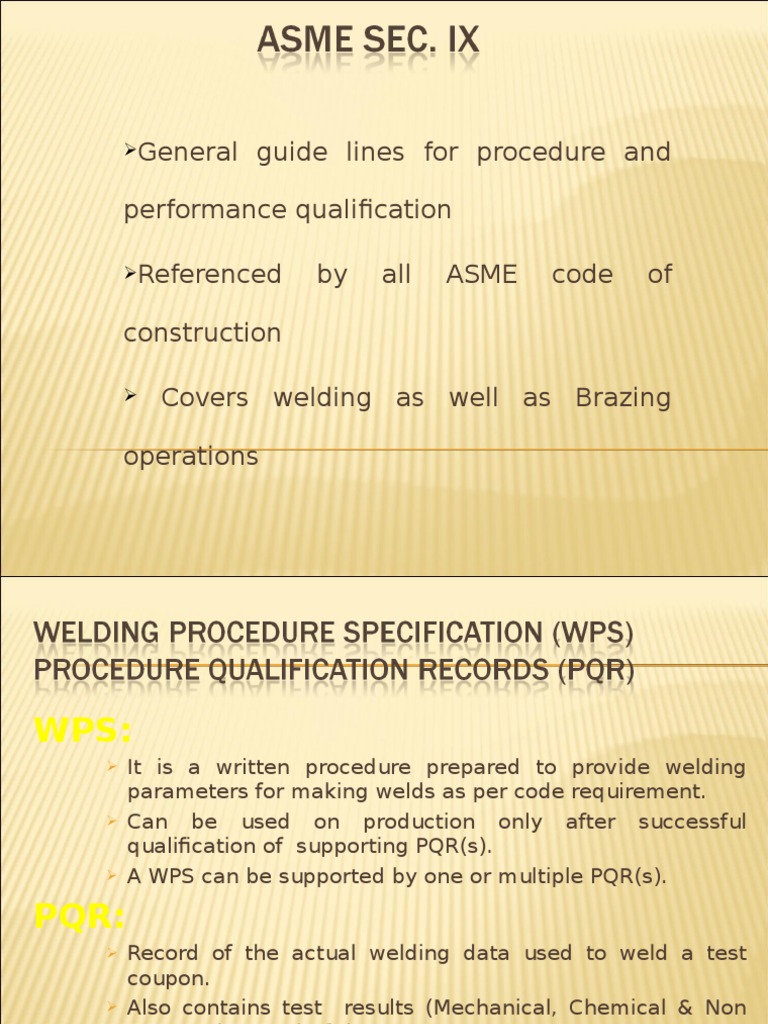 Asme Sec Ix | PDF | Construction | Welding