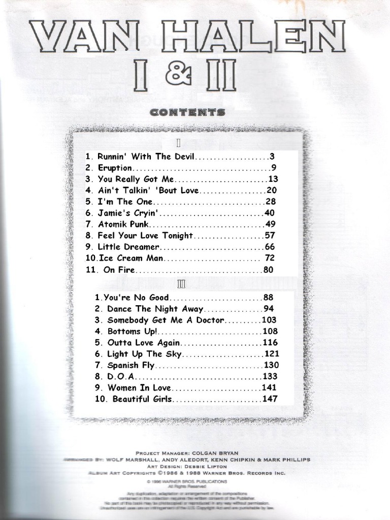 Van Halen - I & Ii | PDF