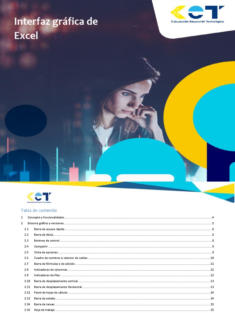 Interfaz Gráfica de Excel: Elementos Clave | PDF | Hoja de cálculo ...