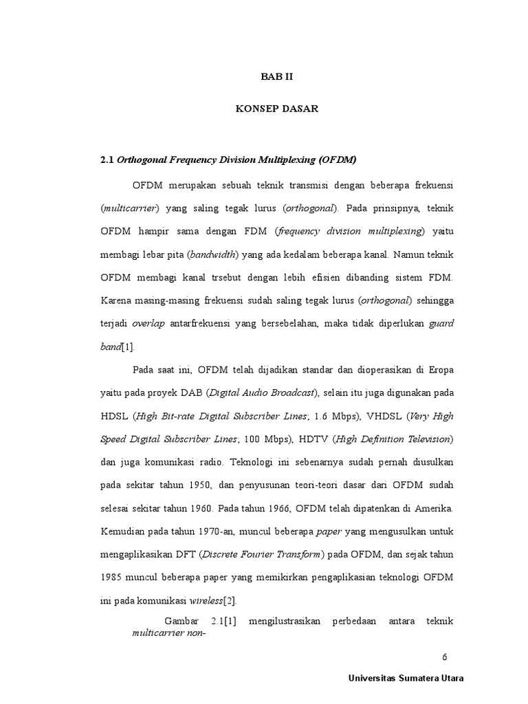 Bab II Konsep Dasar 21 Orthogonal Frequency Division Multiplexing Ofdm | PDF