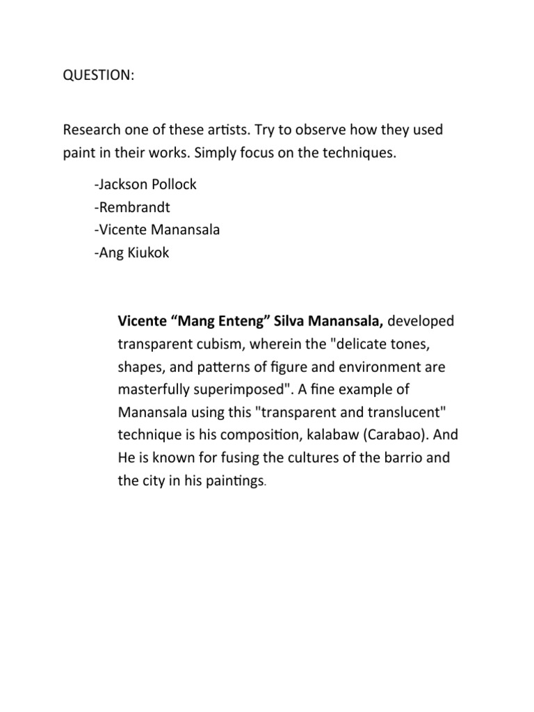 Vicente Manansala's Transparent Cubism Techniques | PDF | Art