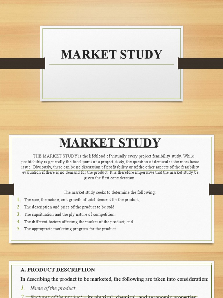 Market Study | PDF | Demand | Marketing