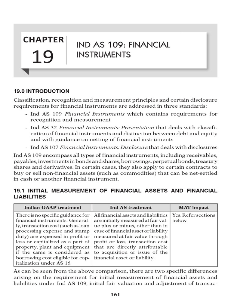 Ind AS 109: Financial Instruments Overview | PDF | Debits And Credits ...