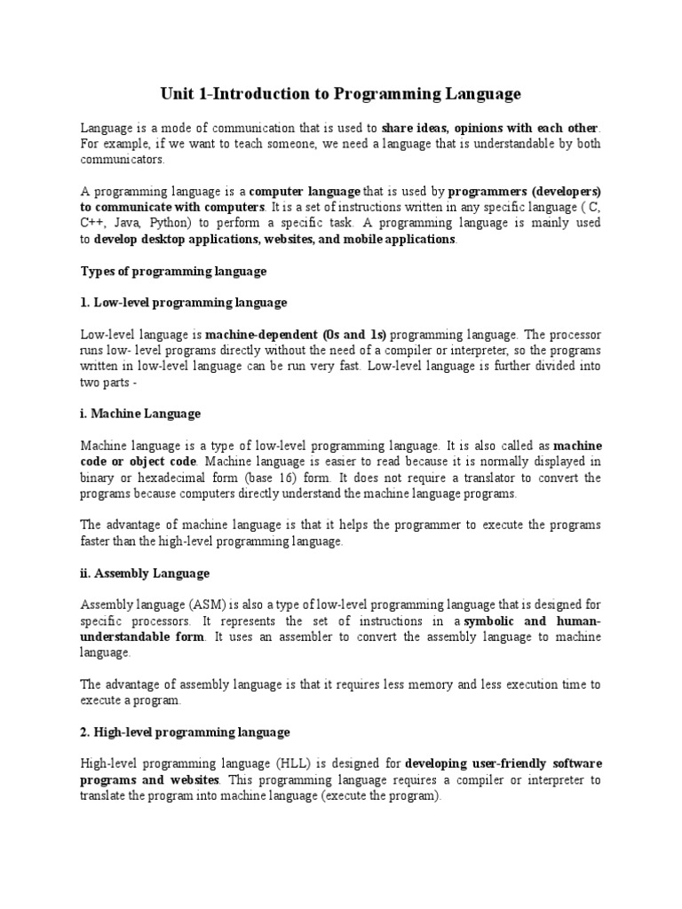 Introduction to Programming Languages in 40 Characters | PDF | Software ...