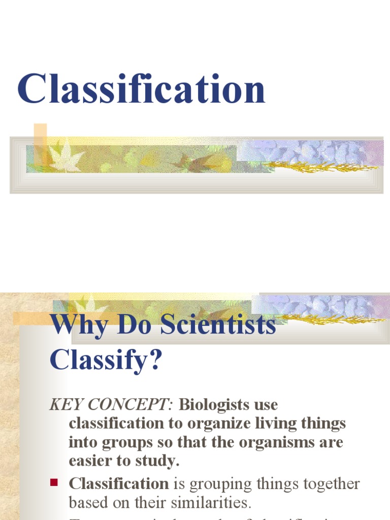 Classification Systems | PDF | Organisms | Taxonomy (Biology)