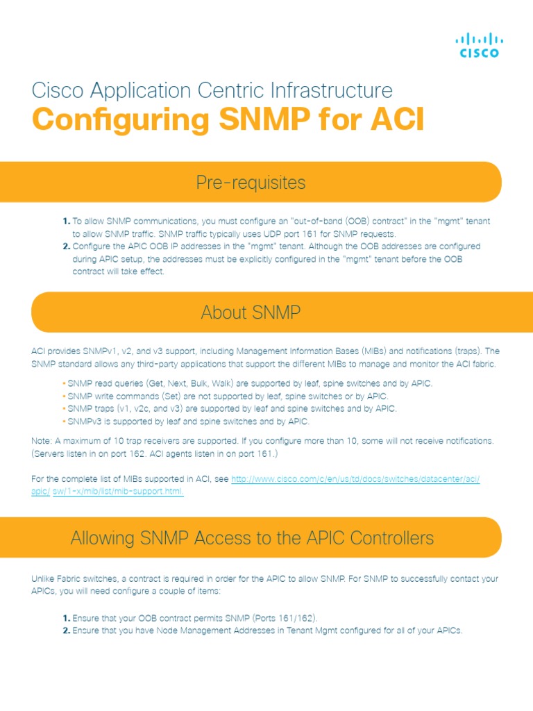 Aci Guide Configuring SNMP | PDF