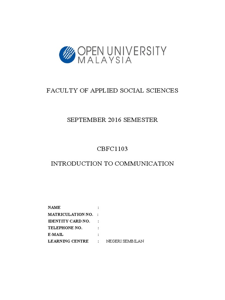 Sample of Good Assignment | Download Free PDF | Communication | Family