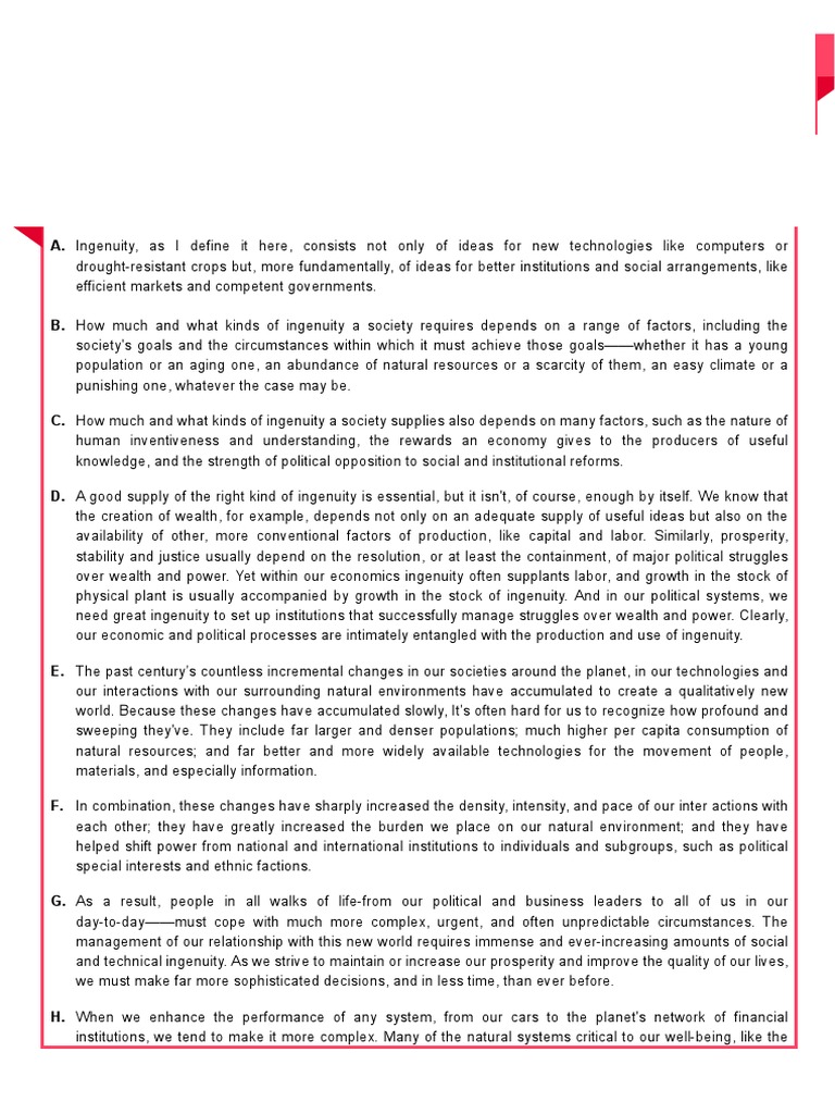 The Ingenuity Gap | PDF | Pollination | Creativity