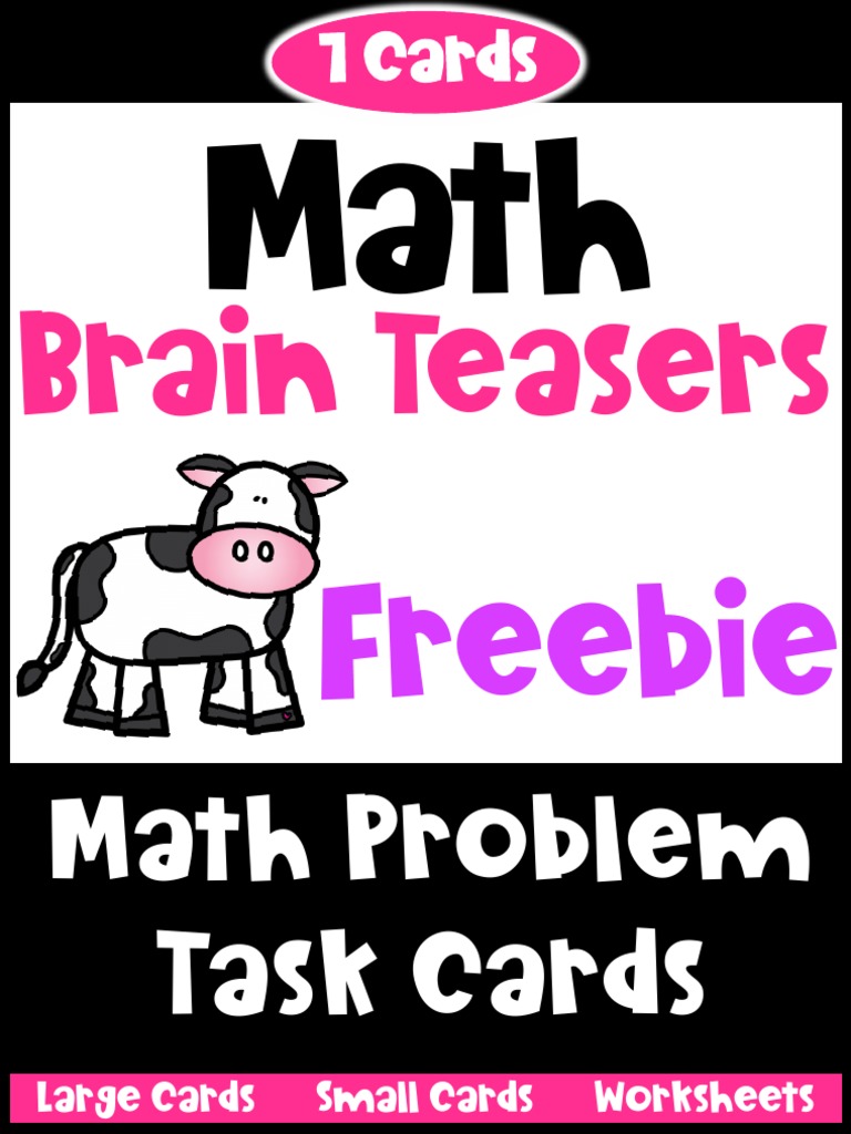 Brain Teasers Set 1 | PDF | Notebook | Worksheet