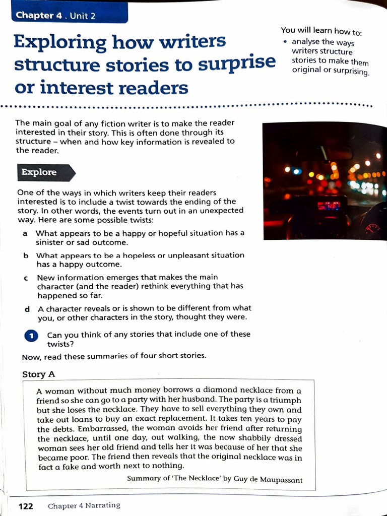 Exploring How Writers Structure Stories To Surprise: or Interest ...