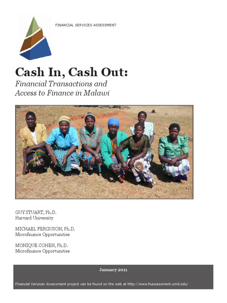 Cash in Cash Out Financial Transactions and Access To Finance in Malawi ...
