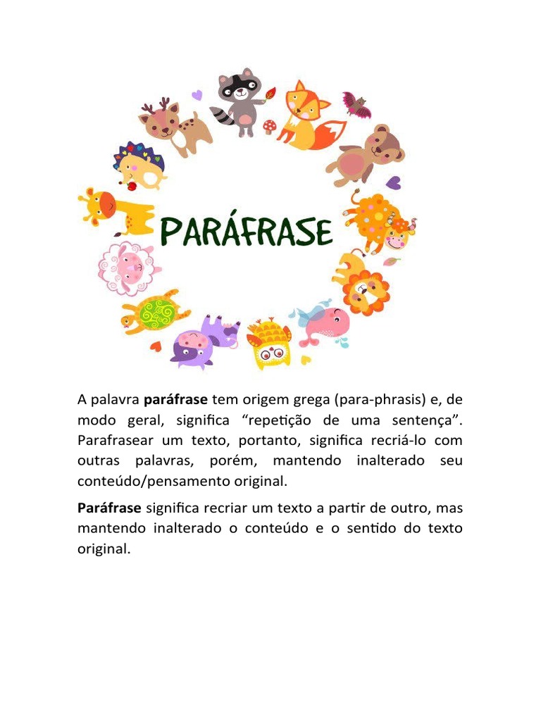Paráfrase | PDF