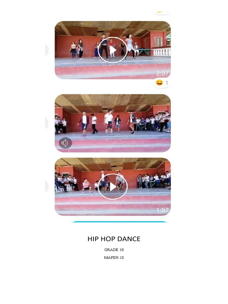 Hip Hop Dance: Grade 10 Mapeh 10 | PDF