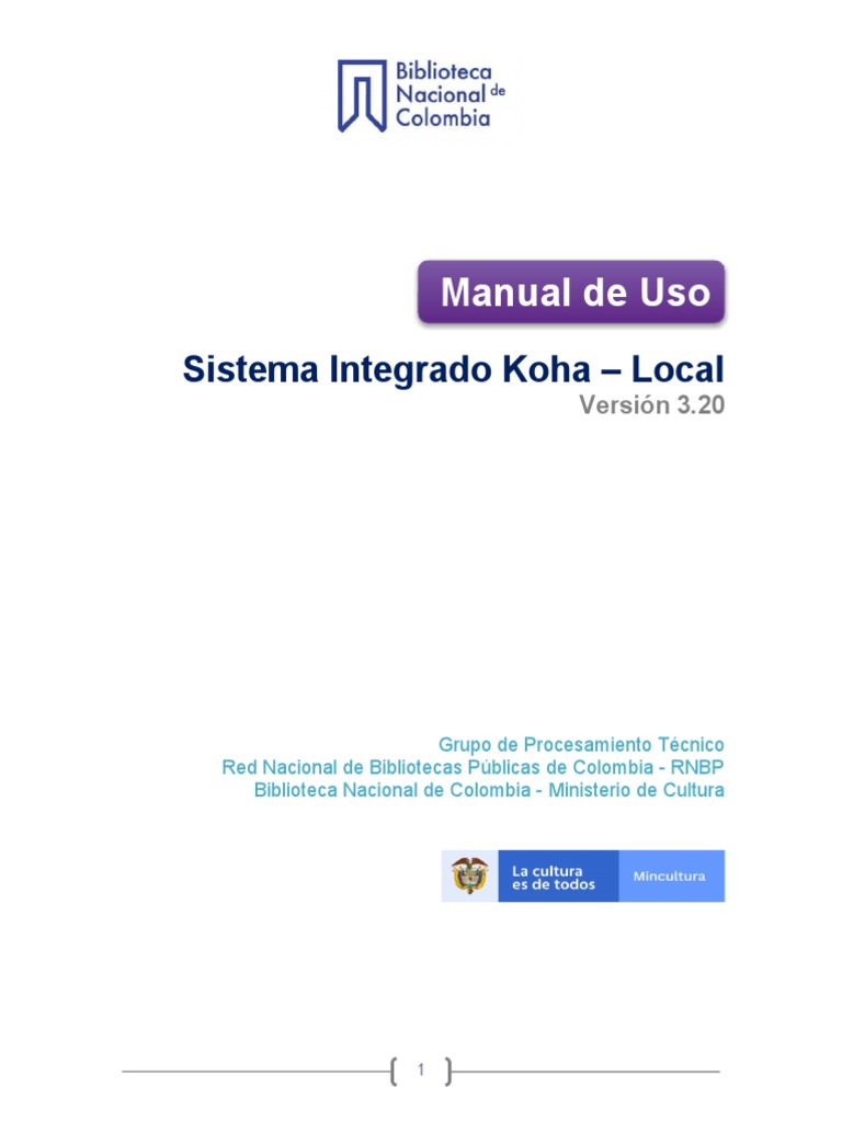 Manual De Koha Para Bibliotecas Públicas Pdf Virtualización