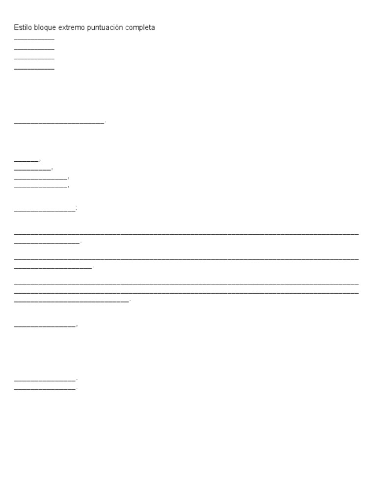 Estilo de carta bloque extremo | PDF