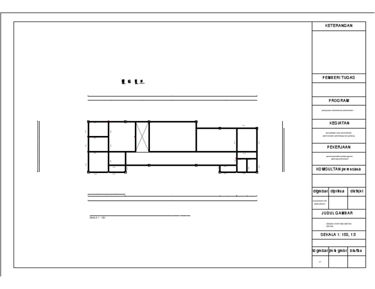 Denah Atap Dek Beton Dan Detail | PDF