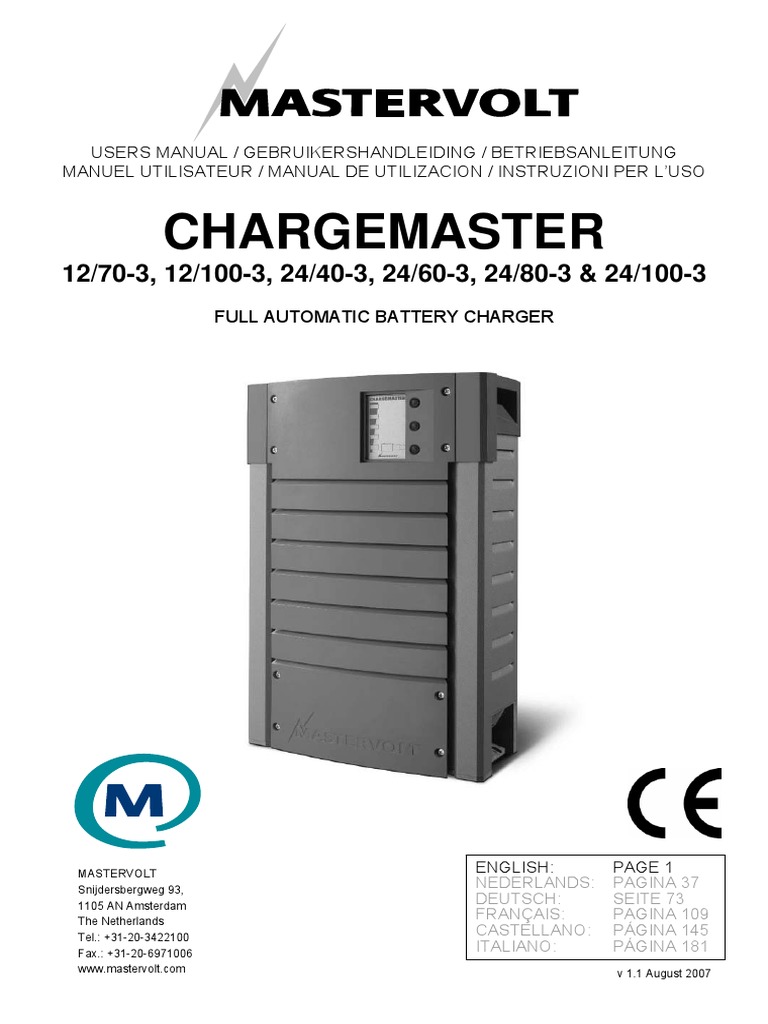 Chargemaster User Manual Overview | PDF | Battery Charger | Electrical ...