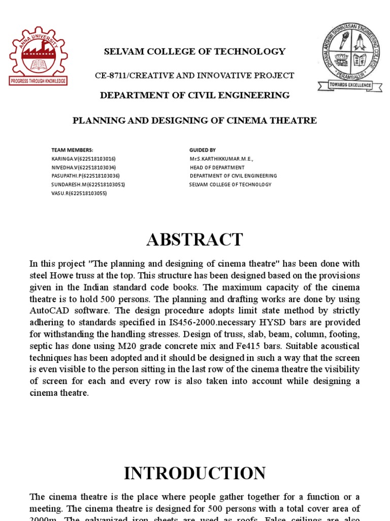 Cinema Theatre Design and Planning | PDF | Stairs | Signal To Noise Ratio