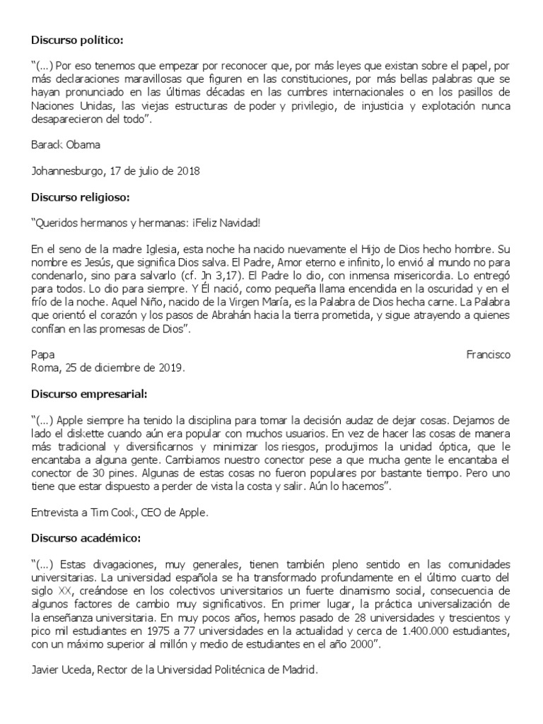 Discurso Político | PDF