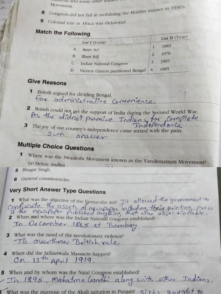 Class 8 His Making of The National Movement | PDF