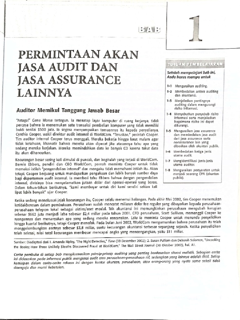 Auditing & Jasa Assurance Jilid 1 (BAB 1) | PDF