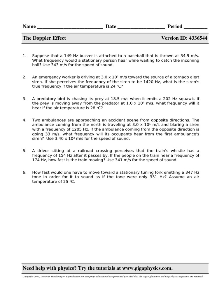 The Doppler Effect From GigaPhysics | PDF