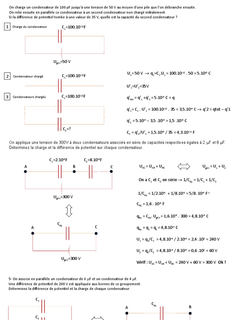 Exo 1 - Condensateur - 2021 | PDF | Équipements électriques | Obliger