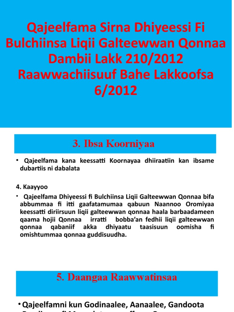 Qajeelfama Final | PDF