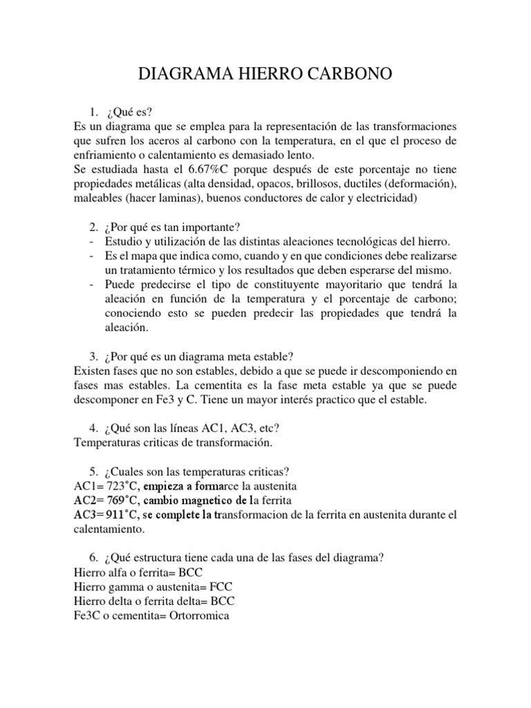 Diagrama Hierro Carbono | Descargar gratis PDF | Acero | Ingeniería de Edificación