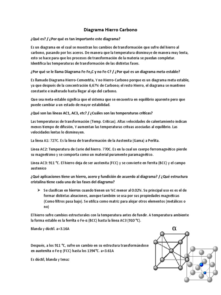 Diagrama Hierro Carbono | PDF | Ingeniería de productos químicos | Rieles