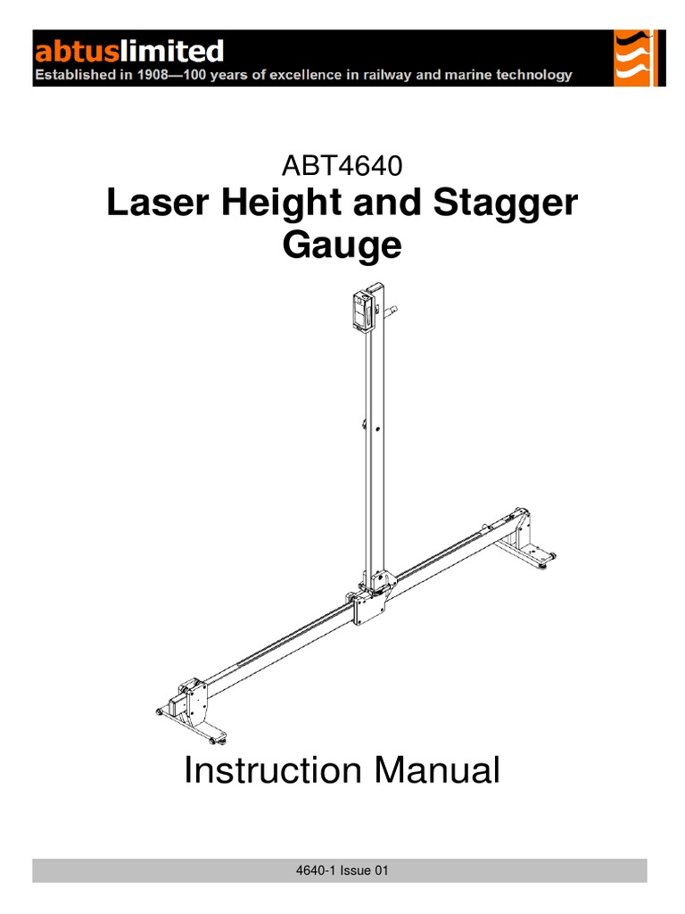 Laser Height and Stagger Gauge: Instruction Manual | PDF | Manufactured ...