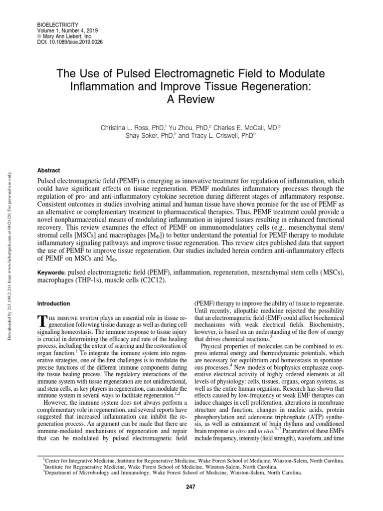 Pemf Frequencies | PDF | Interleukin 10 | Inflammation