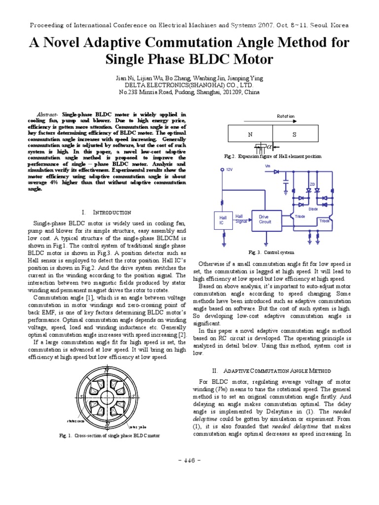 A Novel Adaptive Commutation Angle Method For | PDF | Electric Motor ...