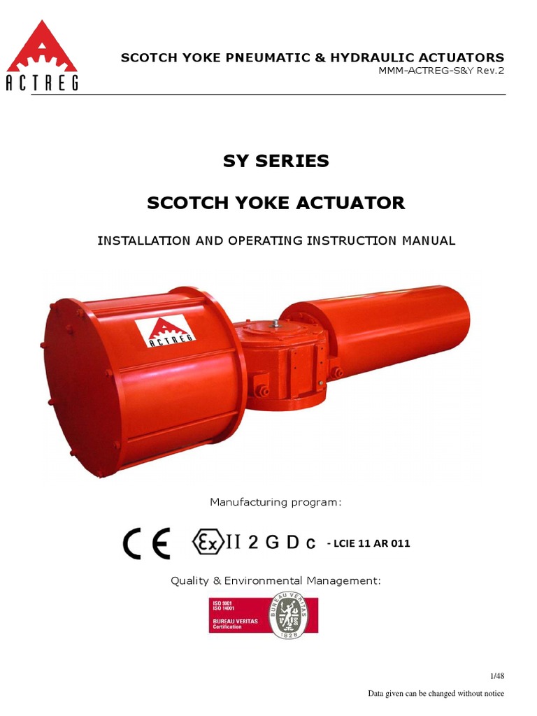 Assembly & Maintenance Scotch & Yoke | PDF | Valve | Actuator