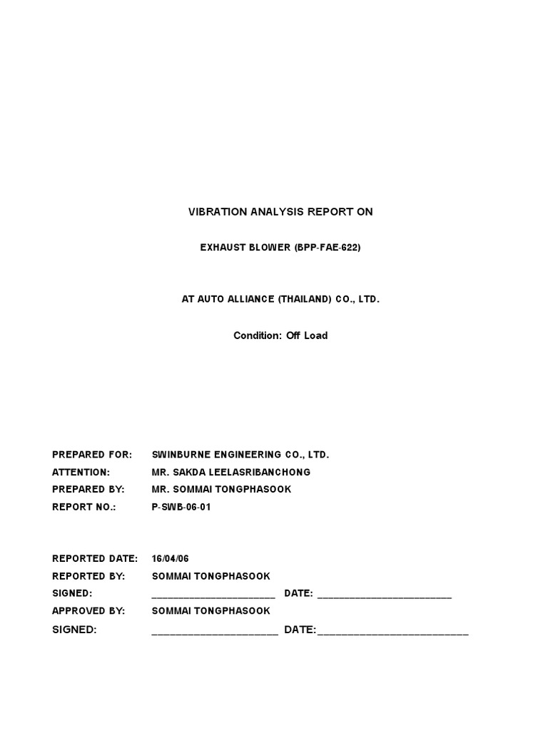 Vibration Analysis Report On | PDF | Physical Phenomena | Mechanics