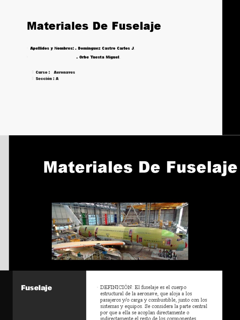 Materiales de Fuselaje | PDF | Spar (Aeronáutica) | Avión