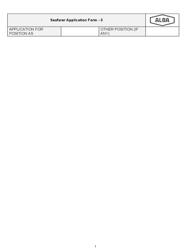 Crew Application Form 3 | PDF | Oil Tanker | Ships