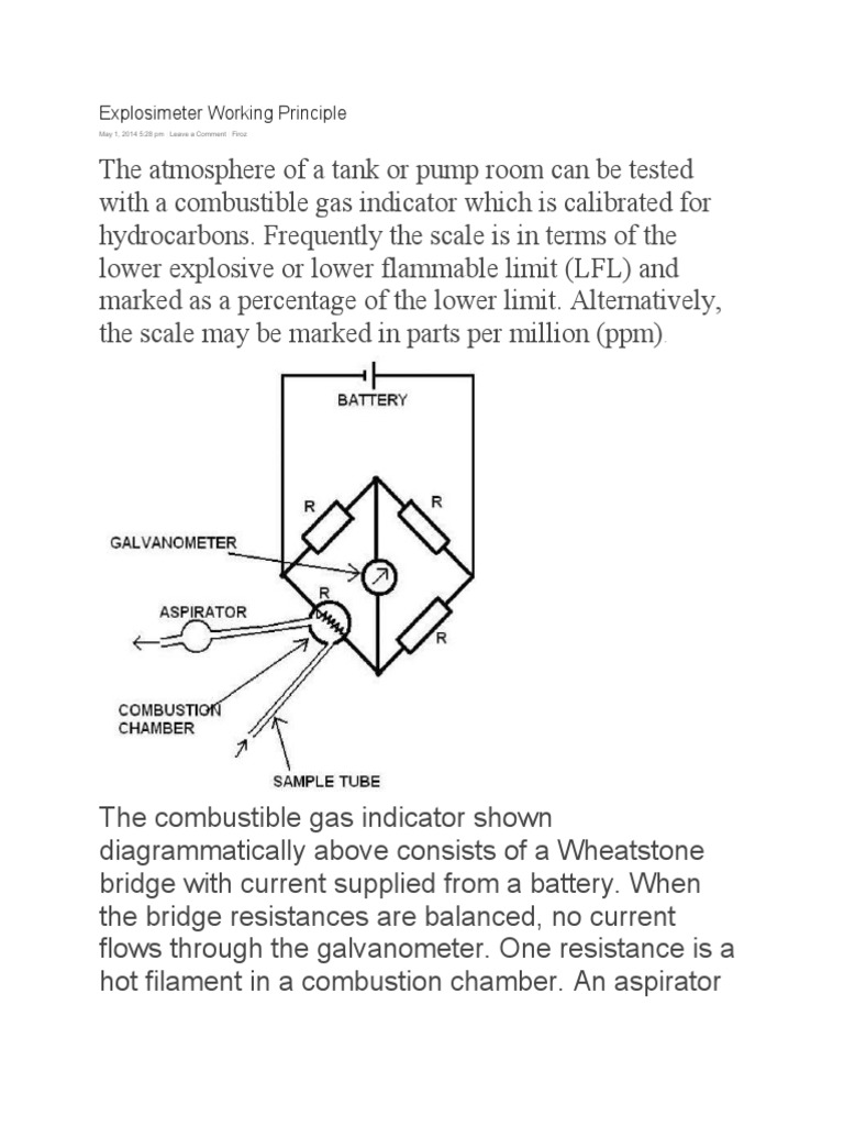 Explosimeter Working Principle Guide | PDF | Petroleum | Combustion