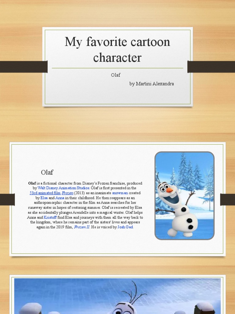 My Favorite Cartoon Character | PDF