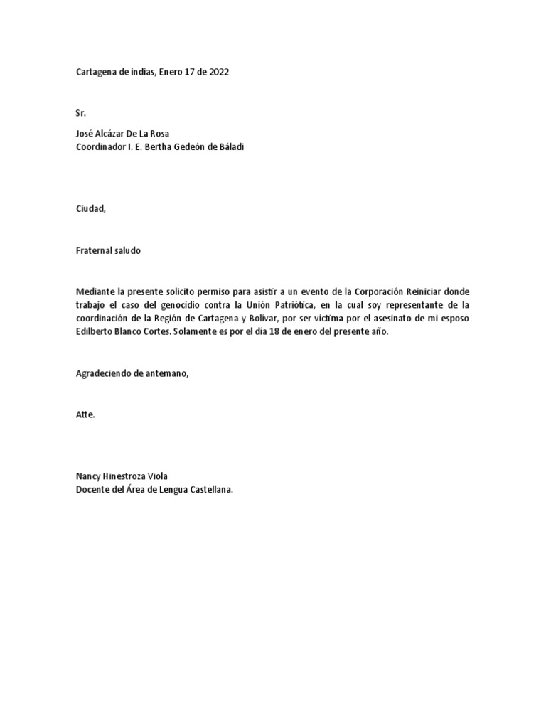 Carta de Permiso | PDF