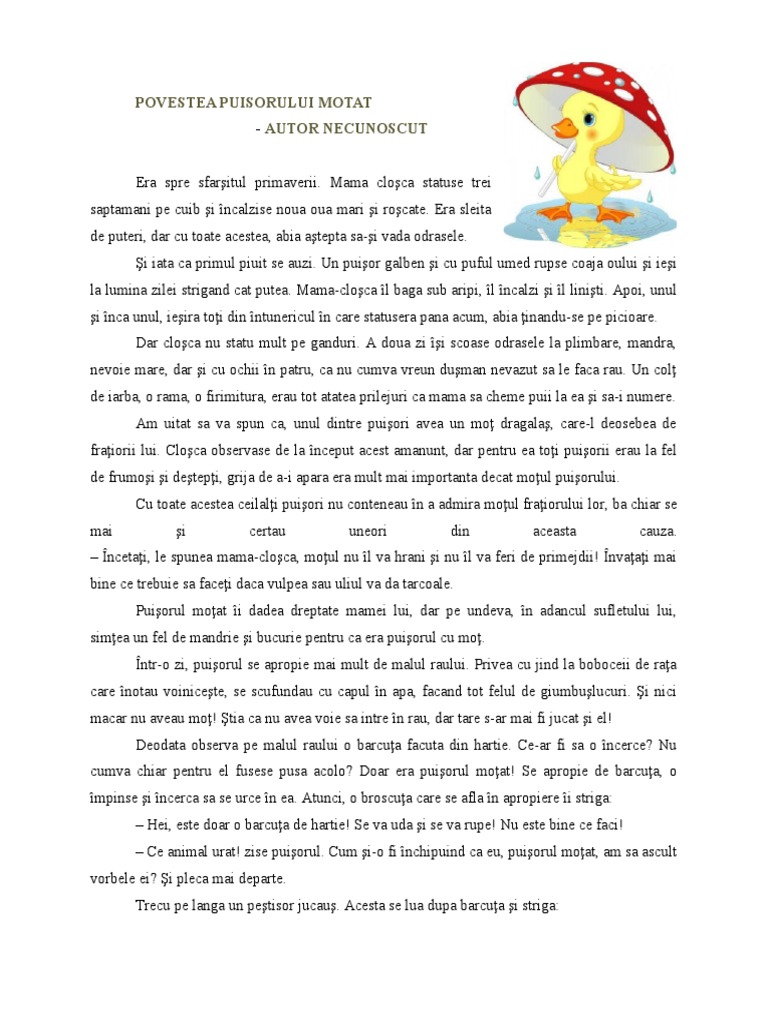 Povestea Puisorului Motat | PDF